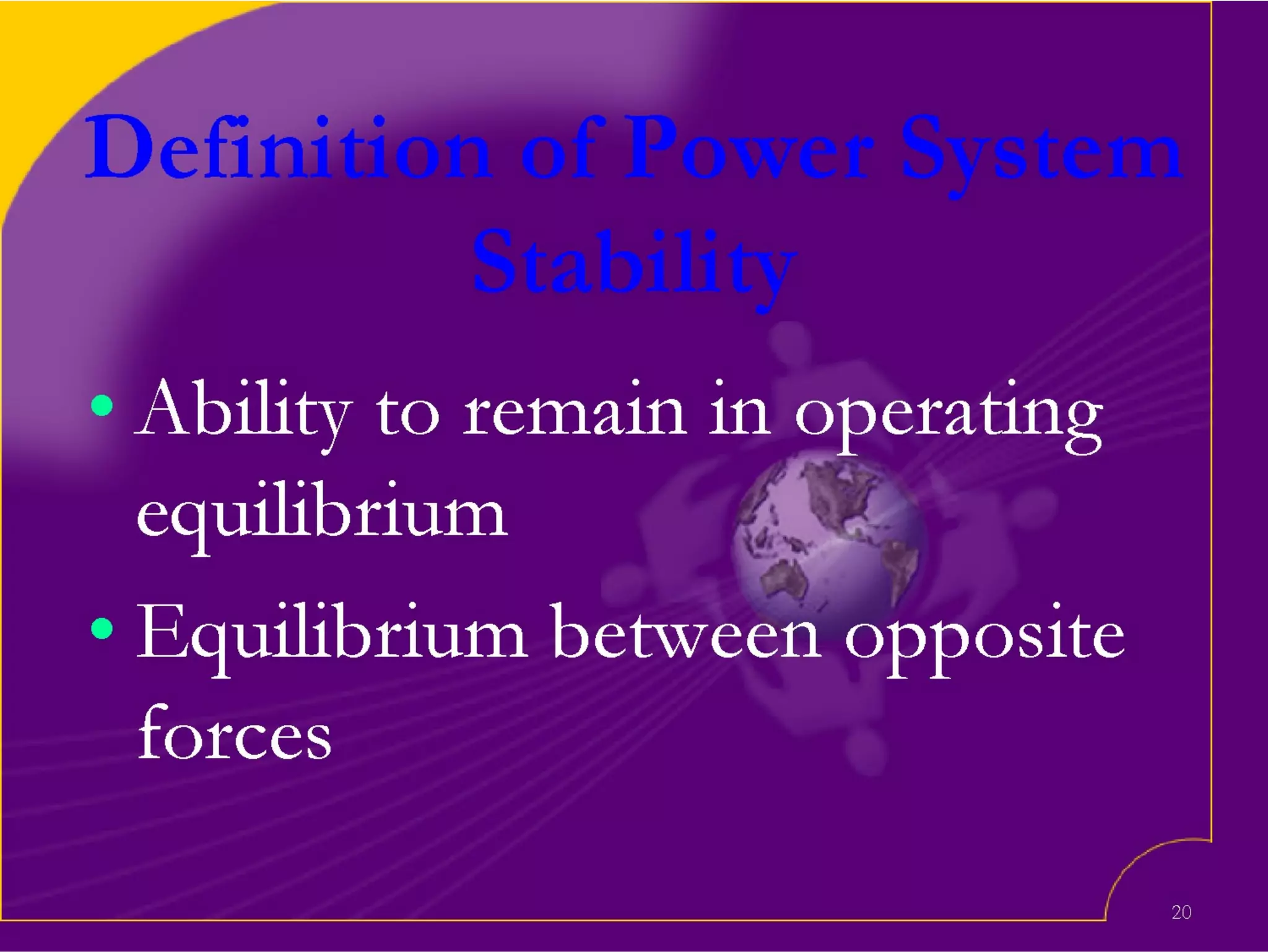 Intro to power sytem stability stability swing equation rotor angle ...