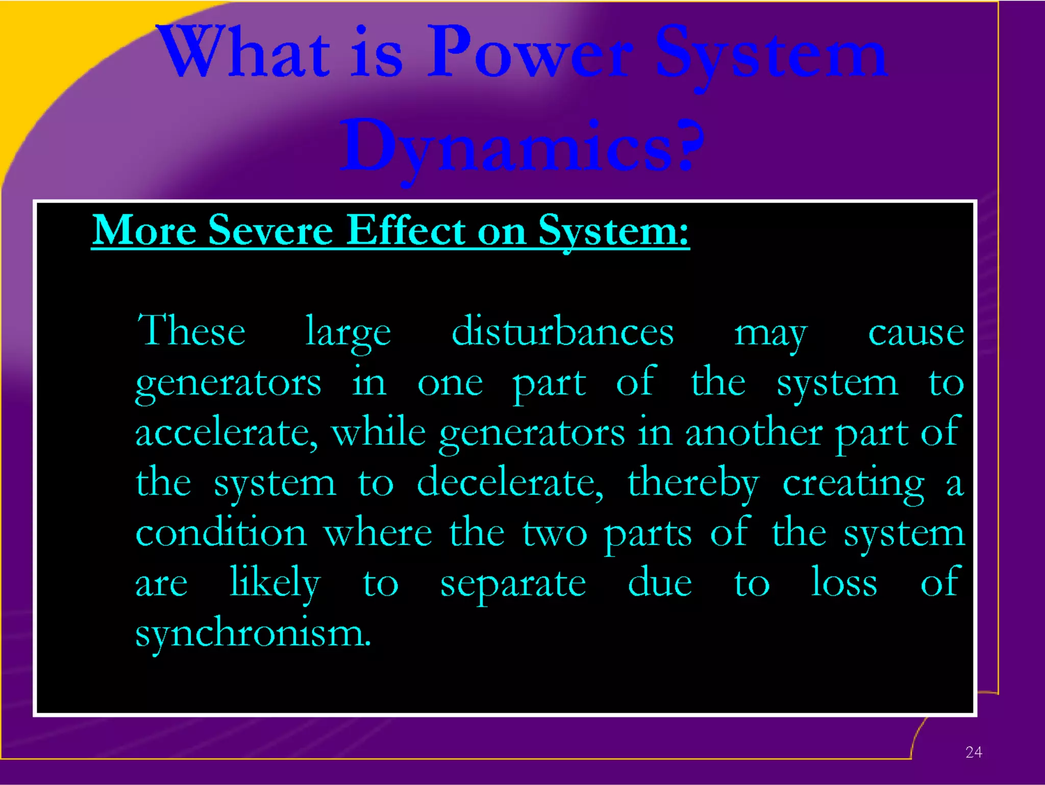 Intro to power sytem stability stability swing equation rotor angle ...