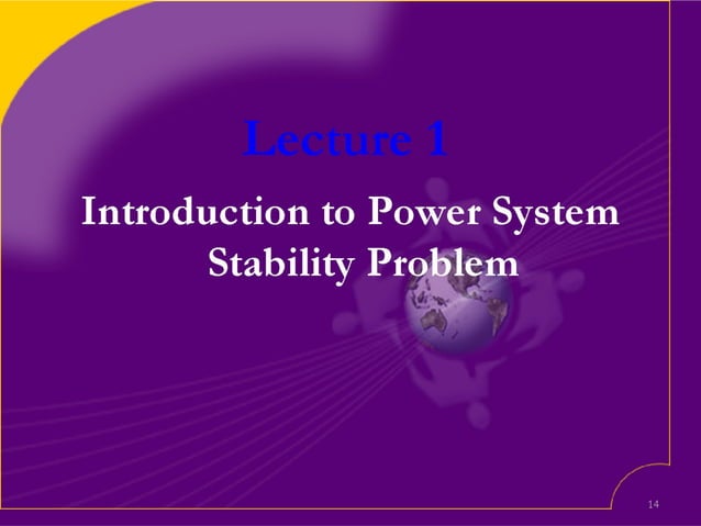 Intro to power sytem stability stability swing equation rotor angle ...