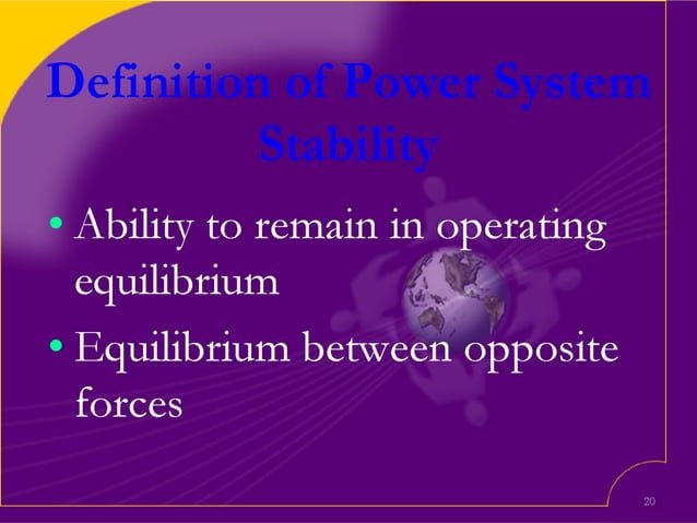 Intro to power sytem stability stability swing equation rotor angle ...