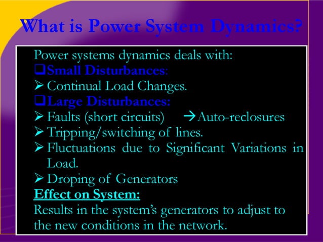 Intro to power sytem stability stability swing equation rotor angle ...