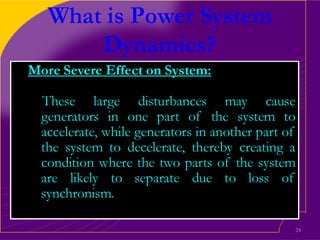 Intro to power sytem stability stability swing equation rotor angle ...