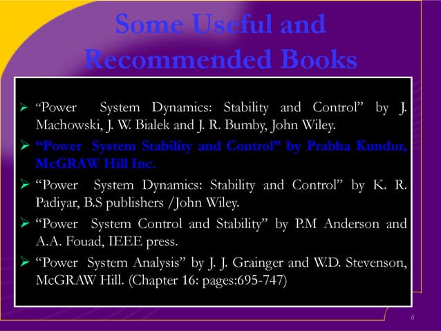 Intro to power sytem stability stability swing equation rotor angle ...