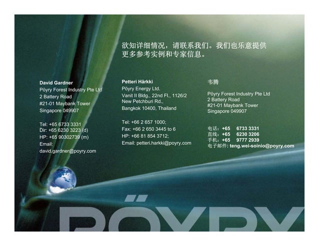 Poyry Bioenergy Consulting- Wei Teng | PPT