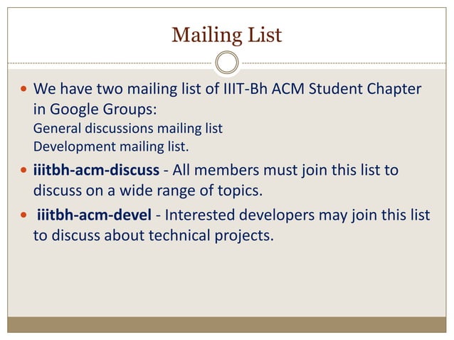 Introduction to ACM Chapter Services | PPT