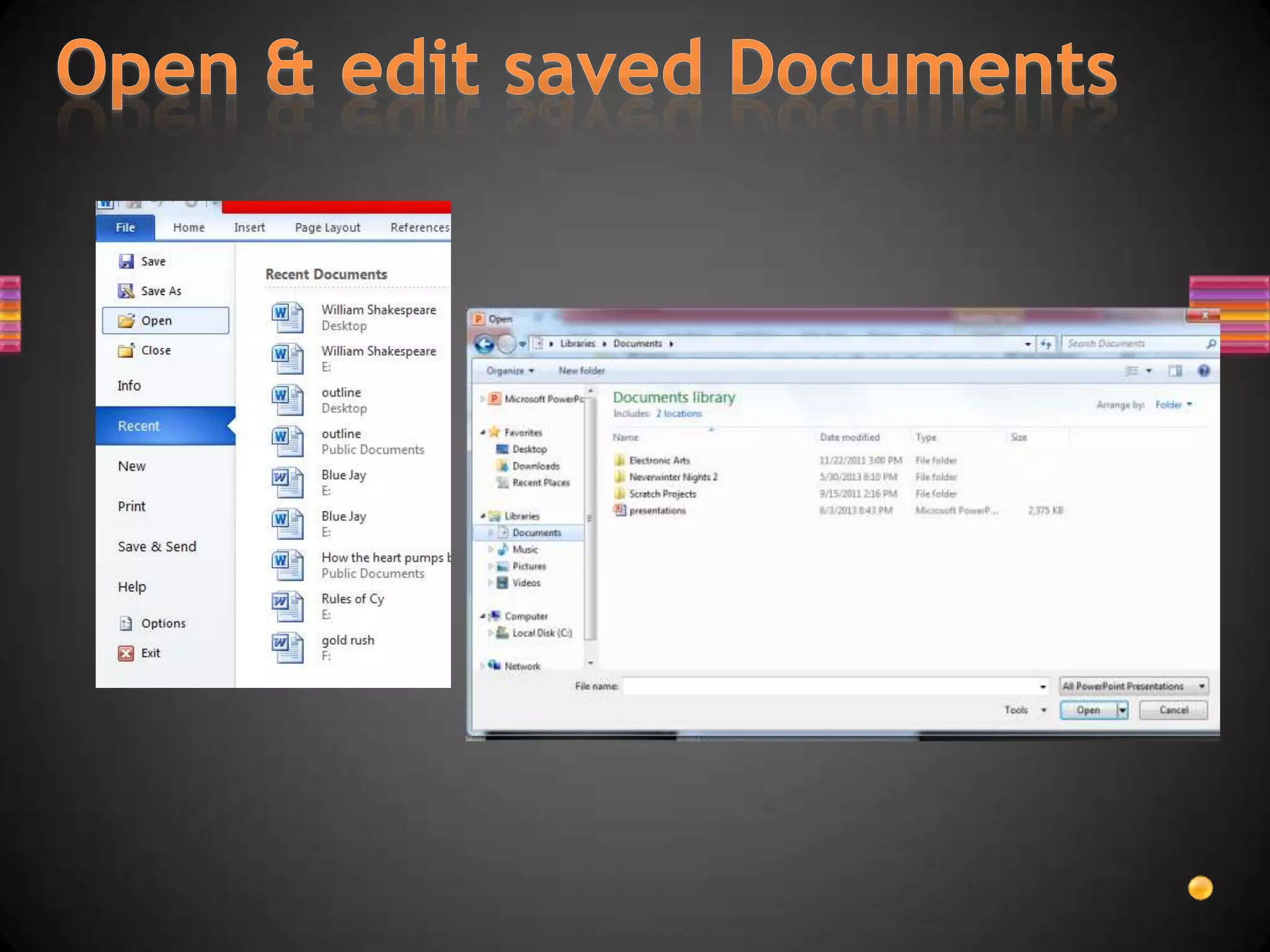 Intro to Microsoft Word 2010 for Kids | PPTX