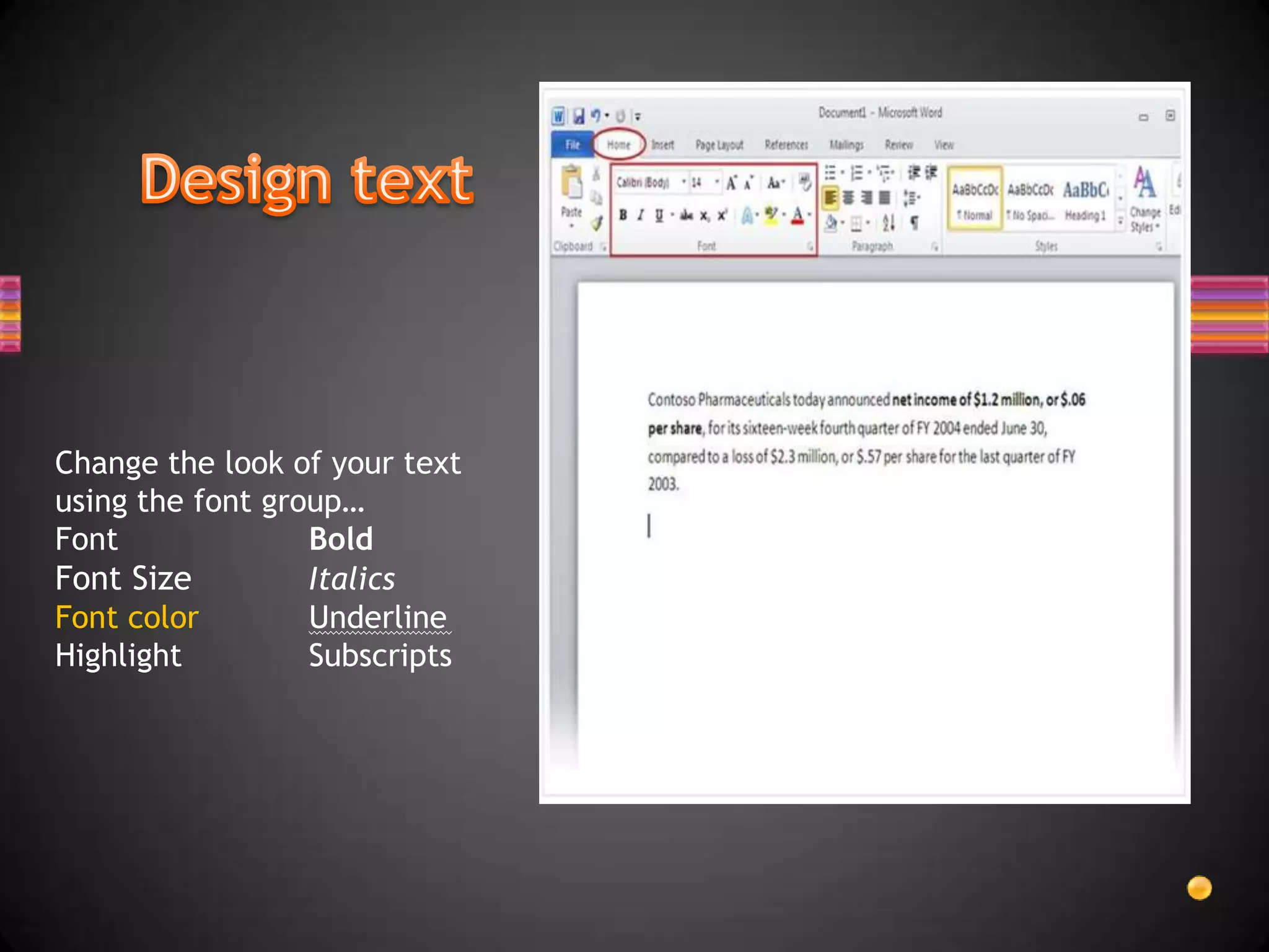 Intro to Microsoft Word 2010 for Kids | PPTX