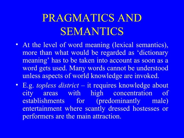 Intro to pragmatics | PPT