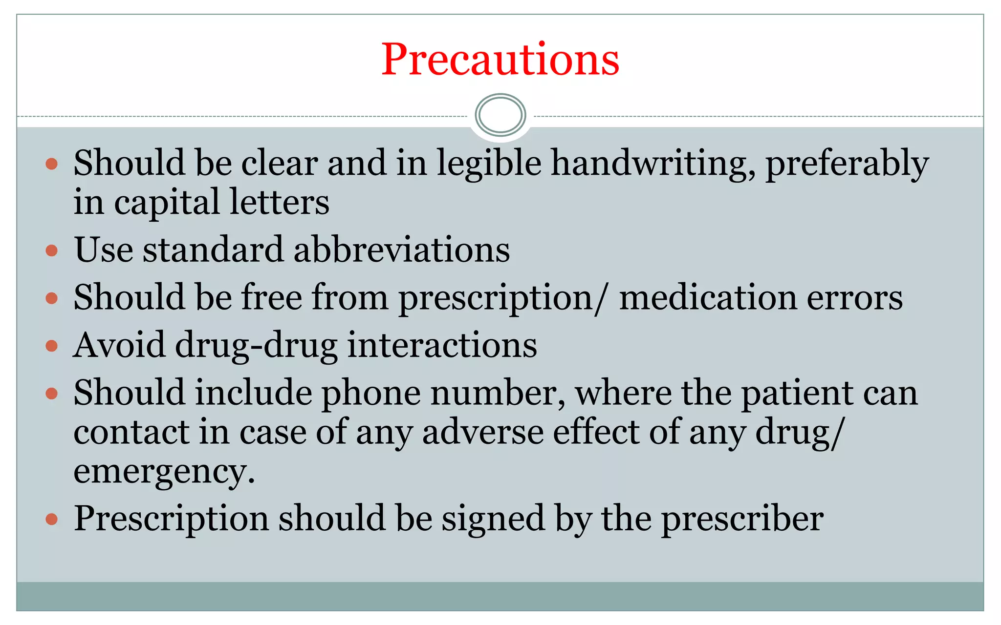 Intro to prescription writing | PPTX