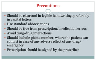 Intro to prescription writing | PPTX
