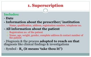 Intro to prescription writing | PPTX