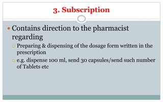 Intro to prescription writing | PPTX