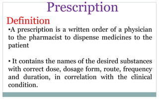 Intro to prescription writing | PPT
