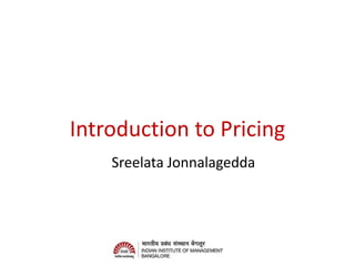 Introduction to Pricing | PDF