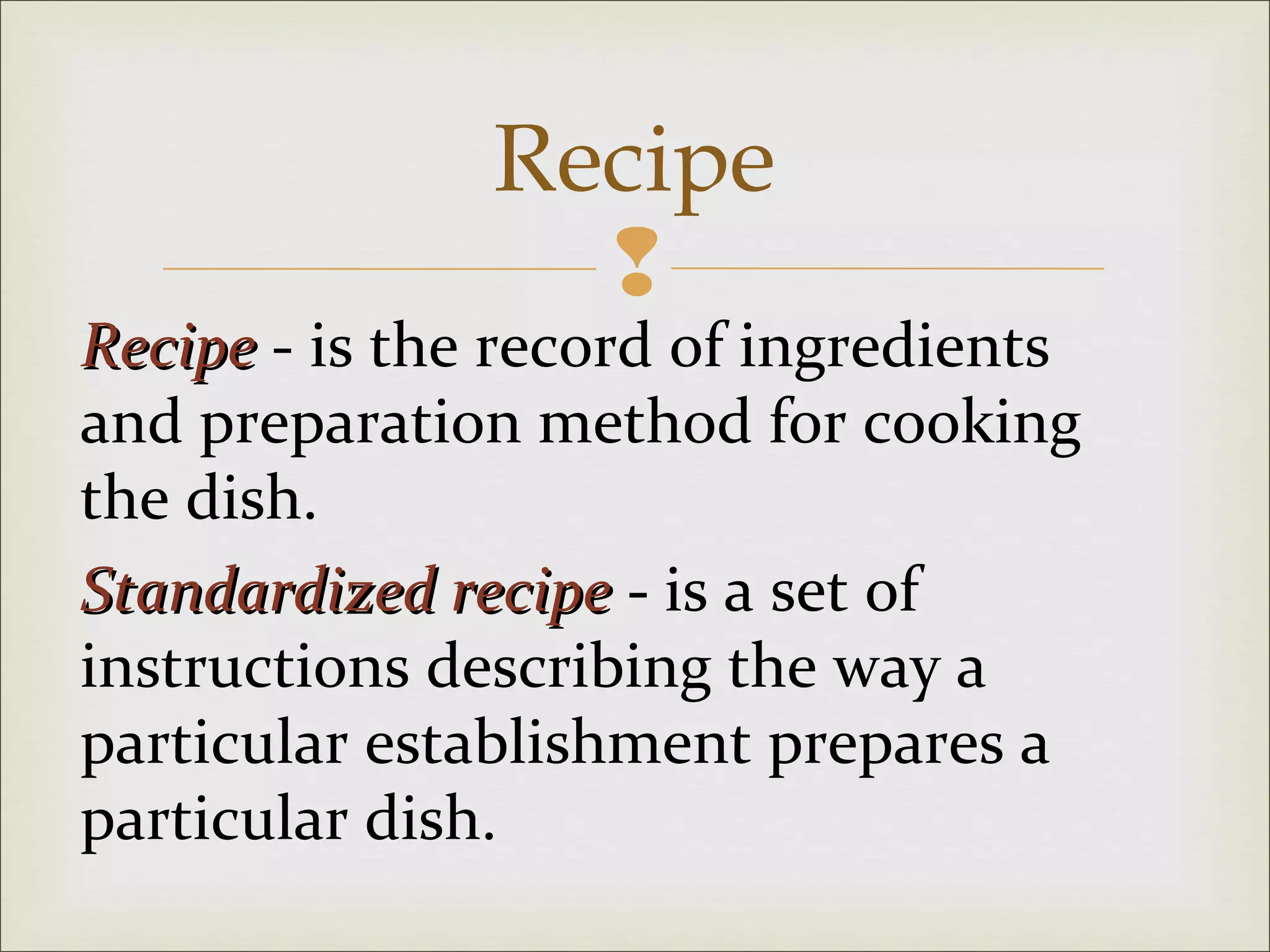 Intro to principles of food production | PPT
