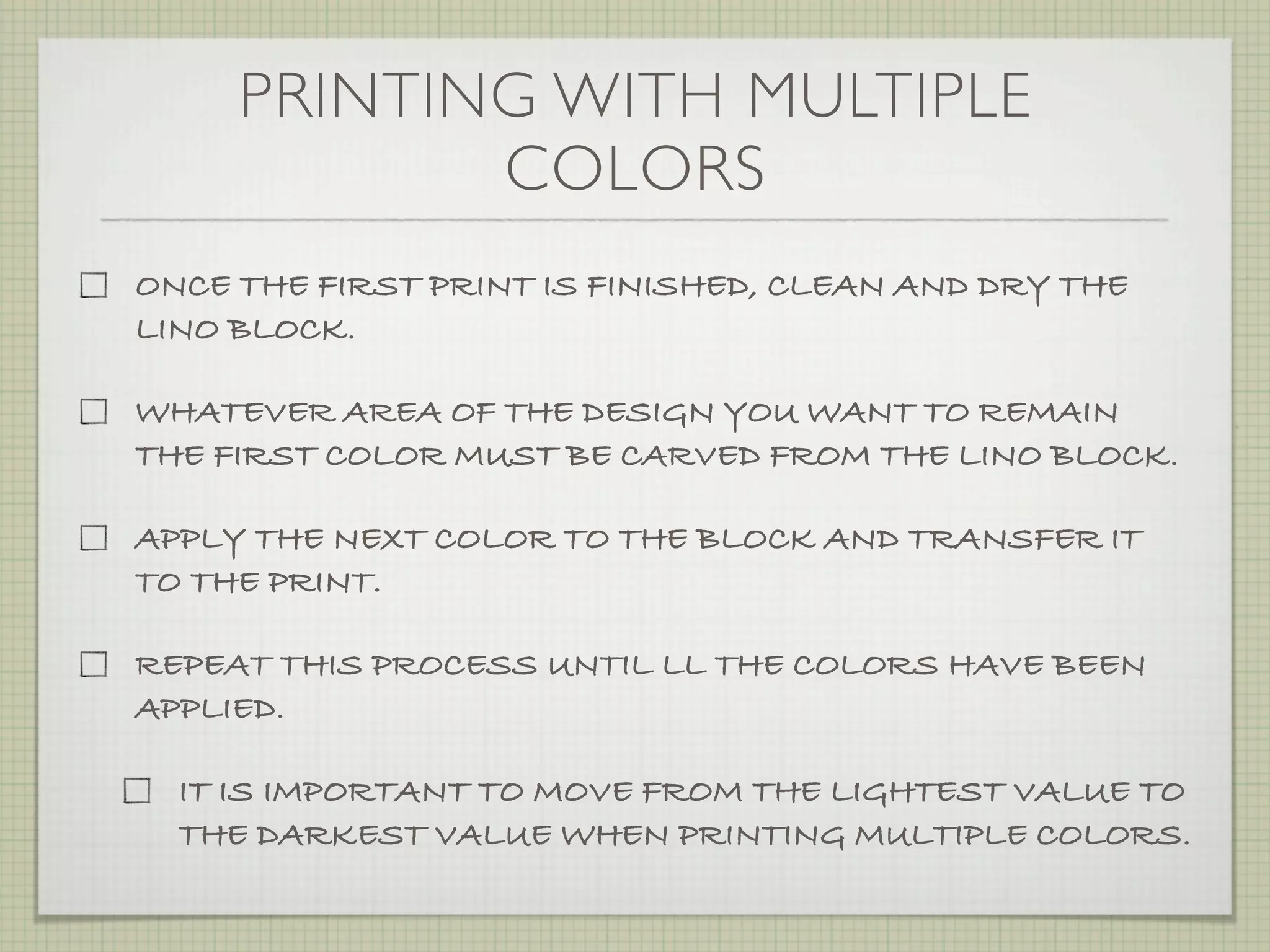 Intro to printmaking | KEY