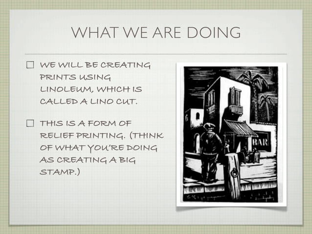 Intro to printmaking | KEY