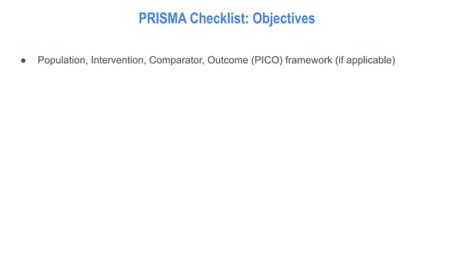 Introduction to PRISMA: Common Pitfalls & Best Practices in Systematic Review Reporting | PPT