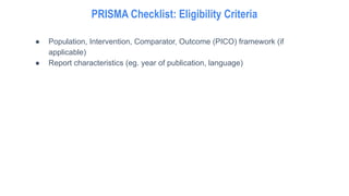 Introduction to PRISMA: Common Pitfalls & Best Practices in Systematic ...