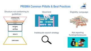 Introduction to PRISMA: Common Pitfalls & Best Practices in Systematic Review Reporting | PDF