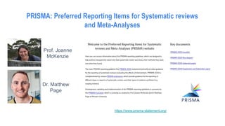 Introduction to PRISMA: Common Pitfalls & Best Practices in Systematic Review Reporting | PDF