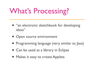 An Introduction to Processing | KEY