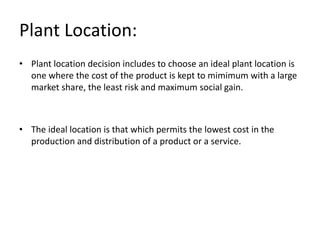 Intro to production management and plant layout | PPTX