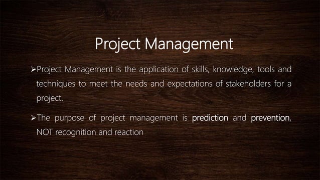 Intro to project management | PPT