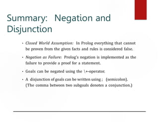 An introduction to Prolog language slide | PPTX