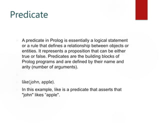 An introduction to Prolog language slide | PPTX