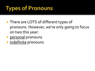 Pronoun Notes Part 1 | PPT