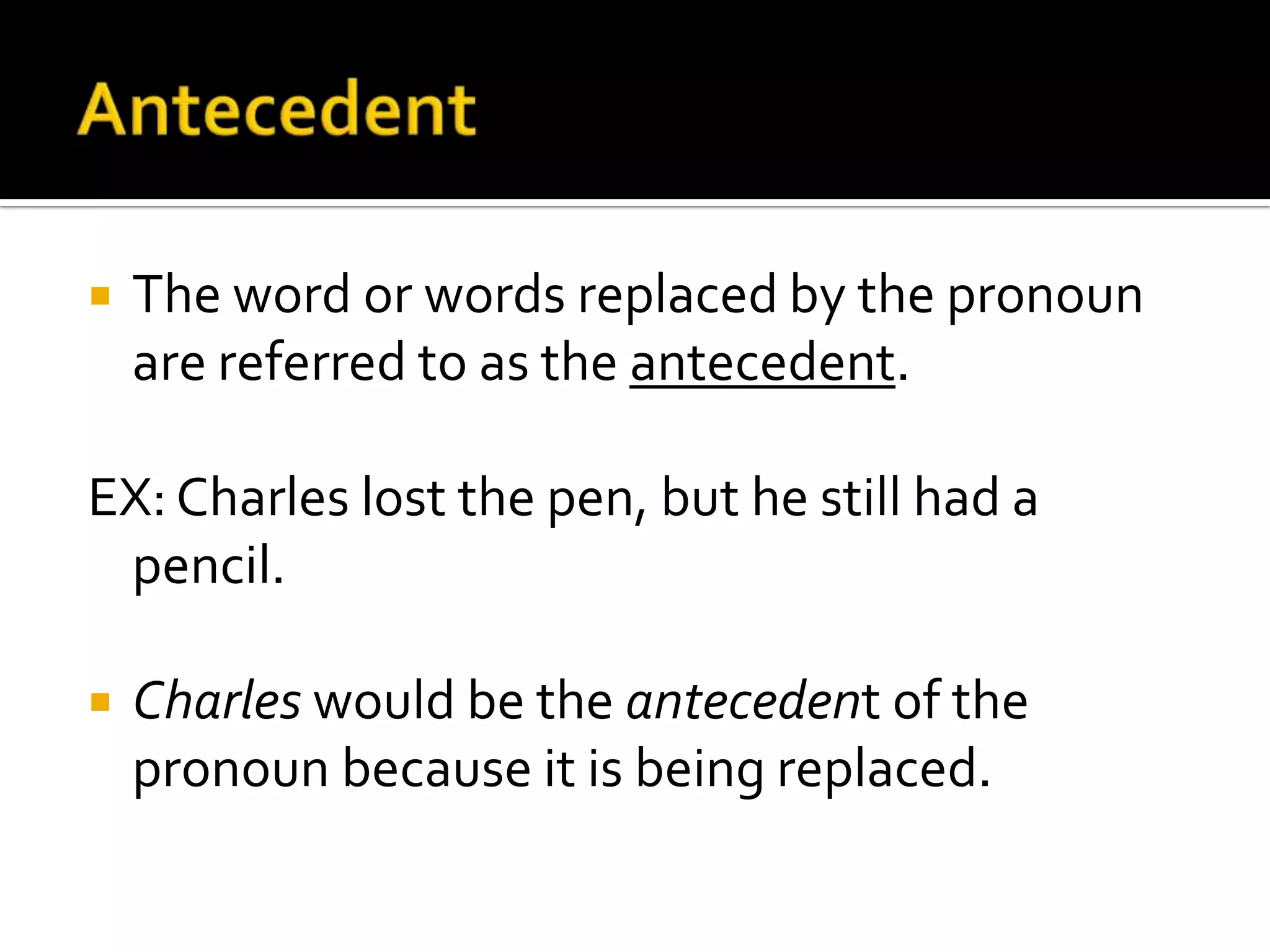 Intro to pronouns | PPT