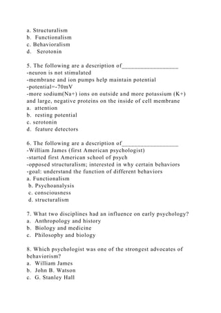 Intro to Psychology Exam 11. The behavioral research perspectiv.docx