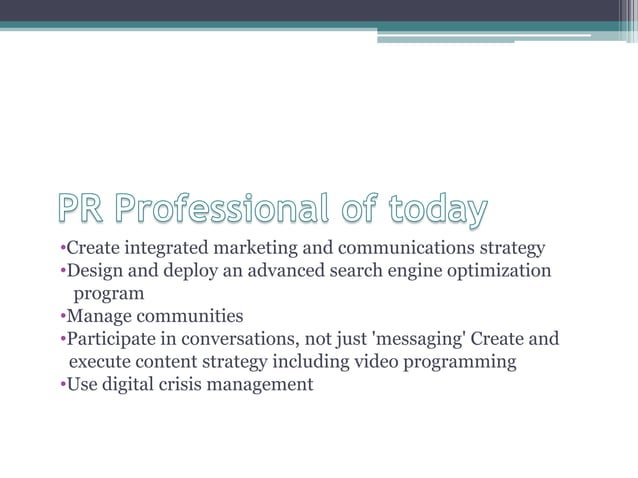 Intro to public relations for advanced pr | PPT