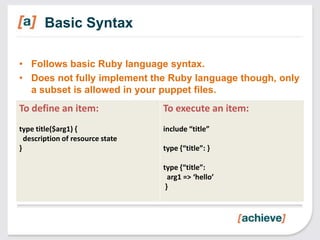 Introduction to Puppet Scripting | PPTX