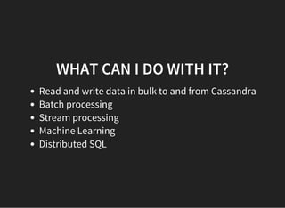 Intro to py spark (and cassandra) | PDF