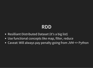Intro to py spark (and cassandra) | PDF
