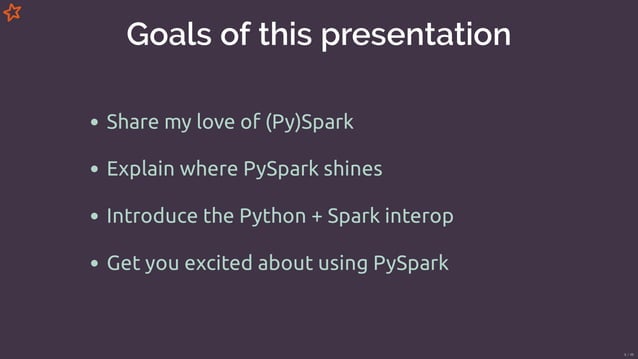 Intro to PySpark: Python Data Analysis at scale in the Cloud | PDF | Databases | Computer ...