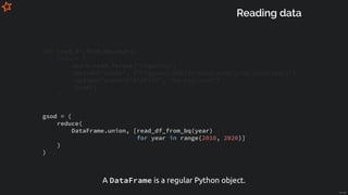 Intro to PySpark: Python Data Analysis at scale in the Cloud | PDF