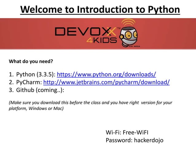 Introduction to Python - Training for Kids | ODP | Programming Languages | Computing