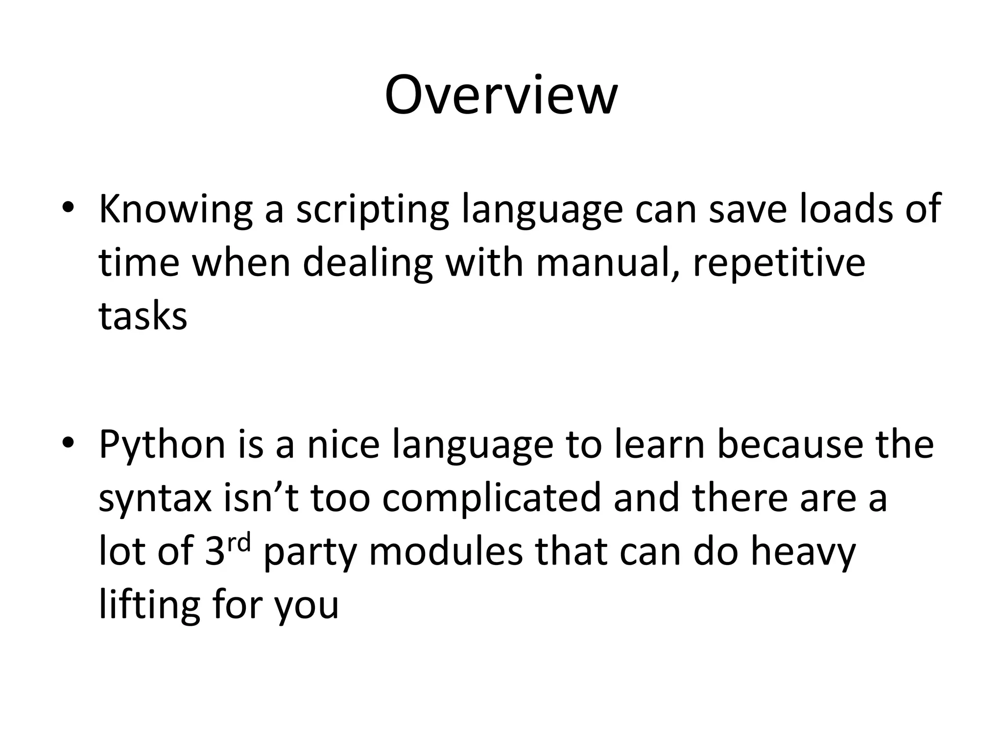 Introduction to Python for Security Professionals | PPTX