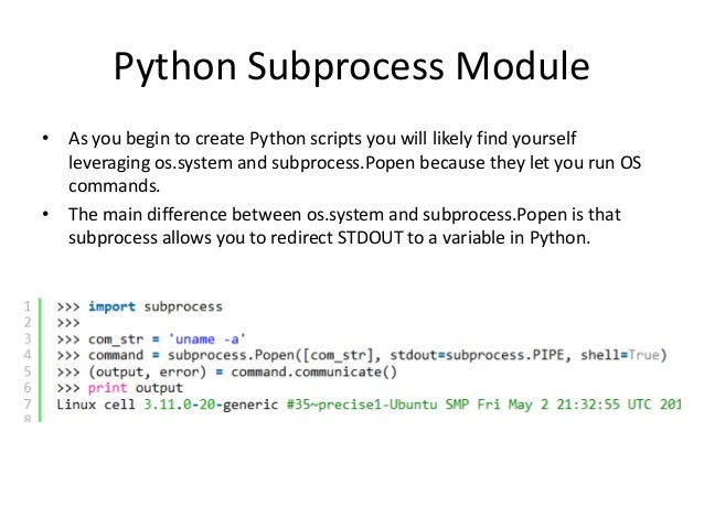 Python Subprocess Call Example