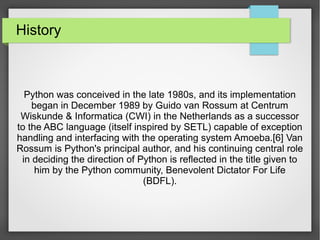 Intro to python | PPT