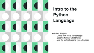 Introduction To Python | PPT