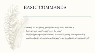 Introduction to python | PPT