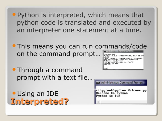 Intro to Python with GPIO | PPT | Programming Languages | Computing