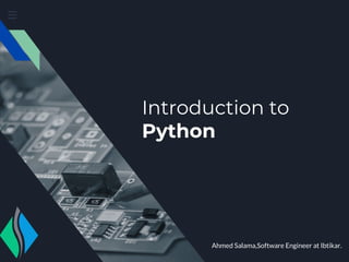 Introduction to python | PPT
