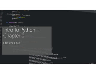 Intro to python chapter 0 | PPT