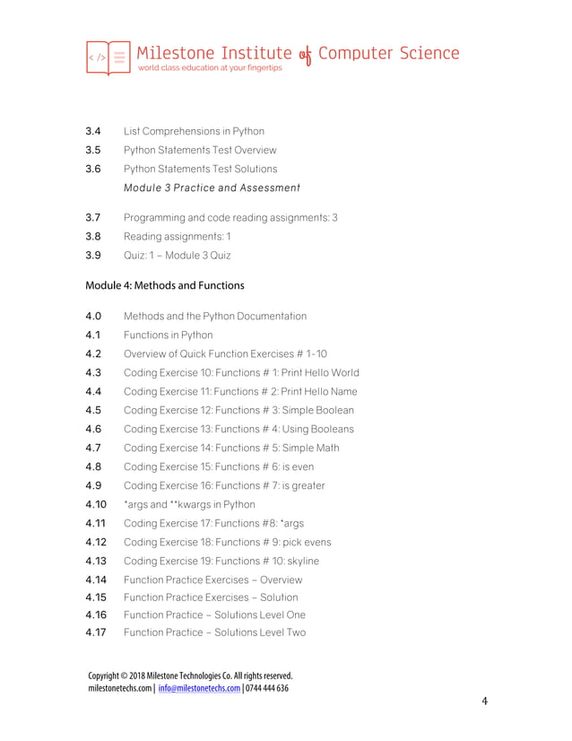 Intro to python_syllabus_final | PDF
