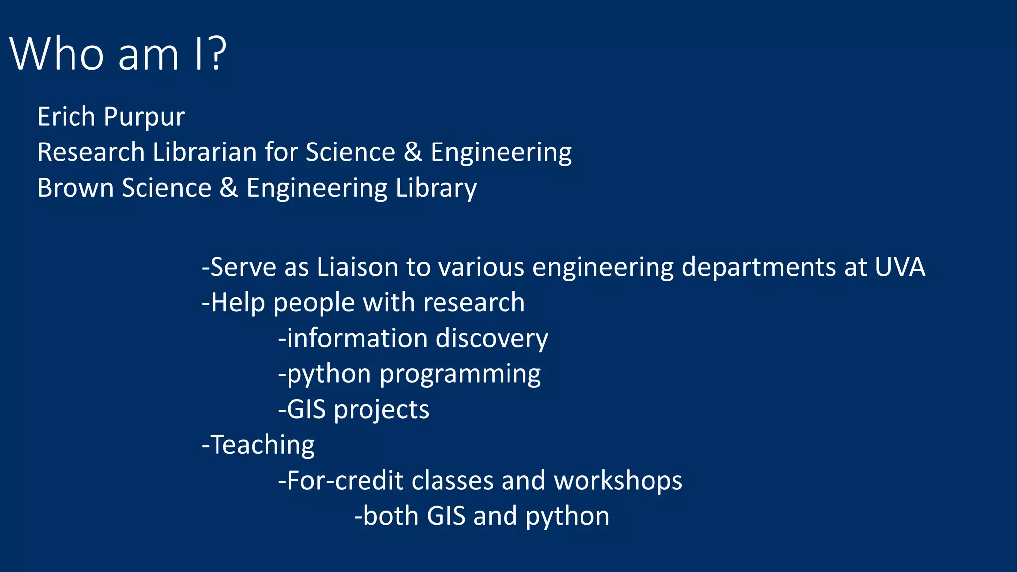 Intro to qgis workshop | PPTX